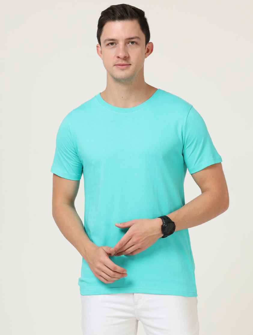 Basics 160 Cotton Unisex Round Neck Short Sleeve Tee – Dutees